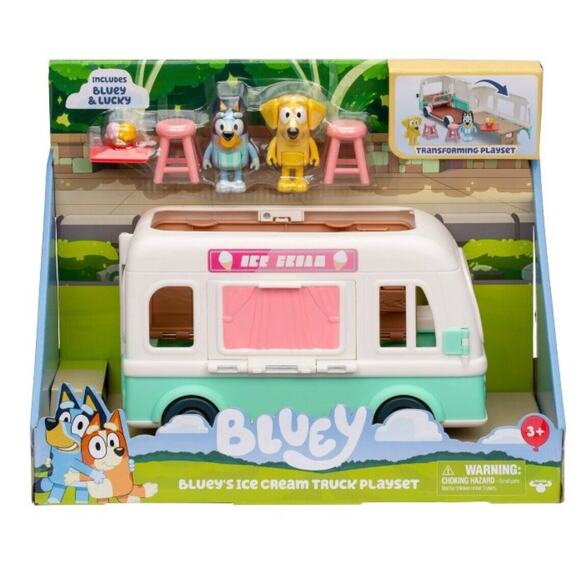 Toys | Bluey Ice Cream Truck Playset Toy With Bluey And Lucky Figures ...